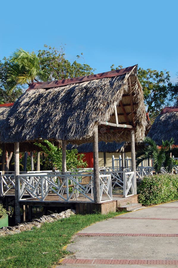 Tropical Cabana Hut stock image. Image of straw, relax - 65994623