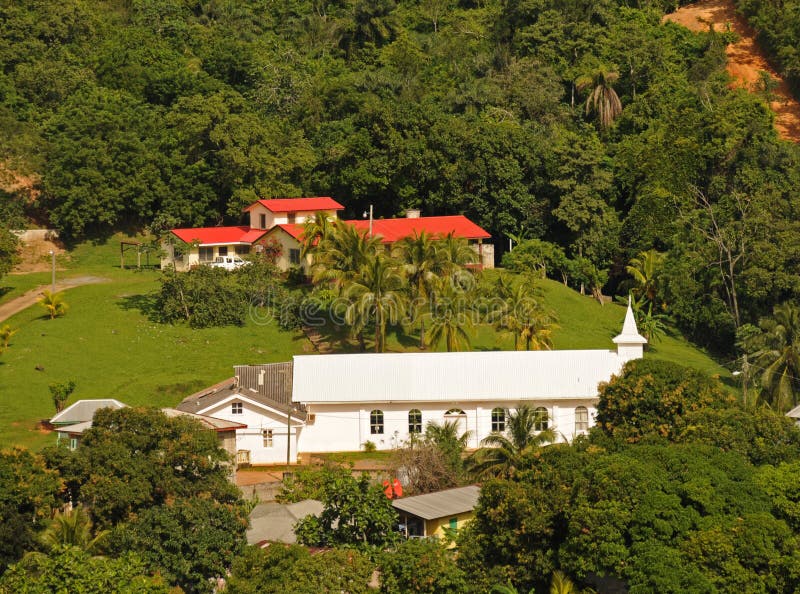 Tropical church steeple stock image. Image of architecture - 489525
