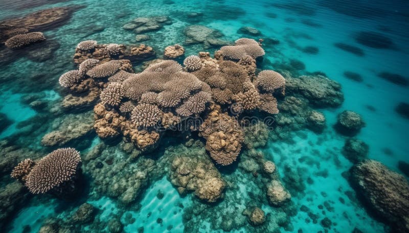 Tropical Climate, Turquoise Waters Teeming with Life Generated by AI ...