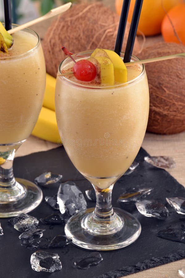 Tropical cocktail. stock photo. Image of interior, citric - 41204786