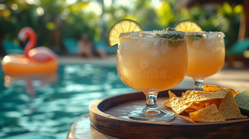 Tropical Cocktail Lime Snacks Pool Stock Photos - Free & Royalty-Free ...