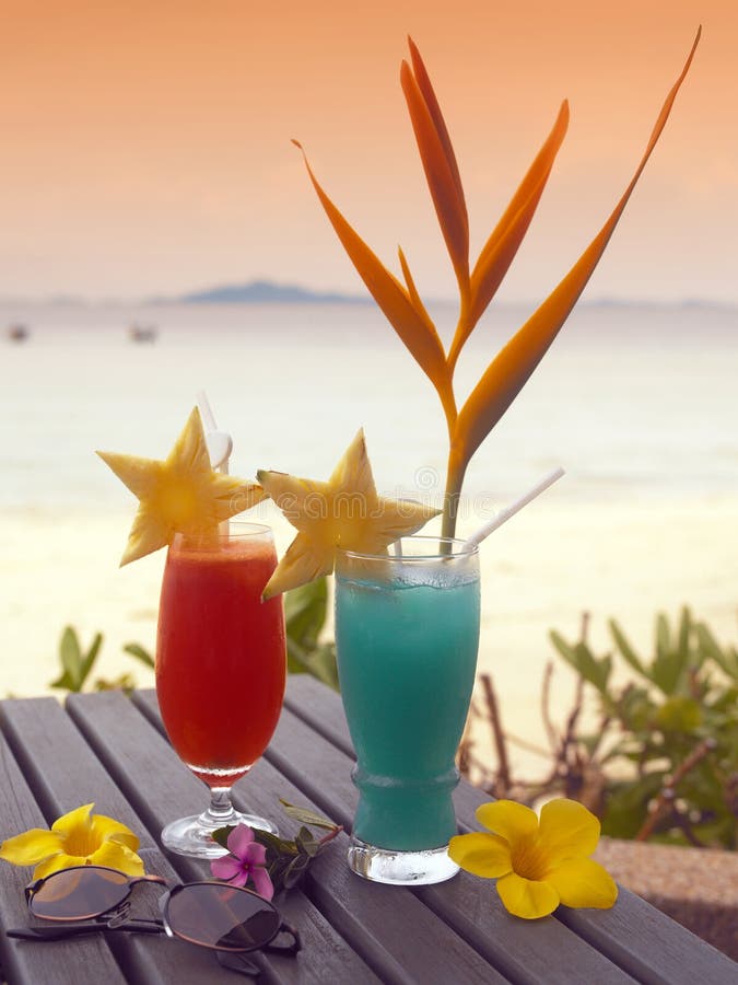 Tropical Cocktails stock photo. Image of star, refreshments - 16267650