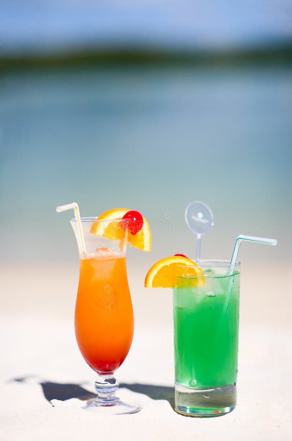 Tropical cocktails stock photo. Image of coastline, beverage - 12498436