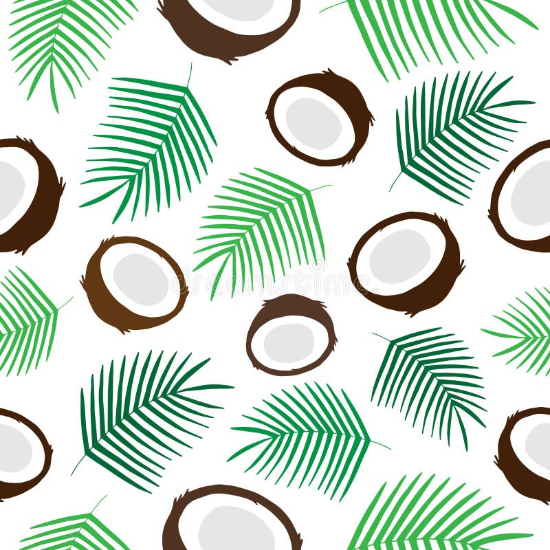 Coconut Tropical Seamless Pattern Design Stock Vector - Illustration of ... Coconut Tropical Seamless Pattern Design Stock Vector - Illustration of ...
