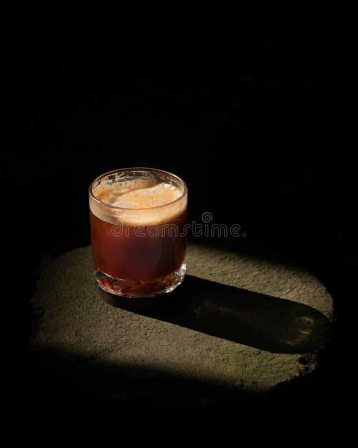 Tropical Coffee at the Low Key Lighting Stock Photo - Image of cocktail ...