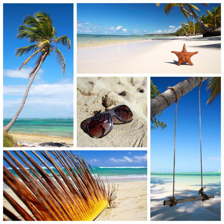 Tropical collage stock image. Image of landscape, republic - 18889393