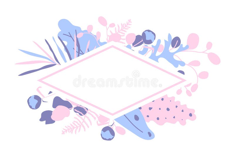 Tropical Colorful Leaves Closeup Text Box Vector Stock Vector ...