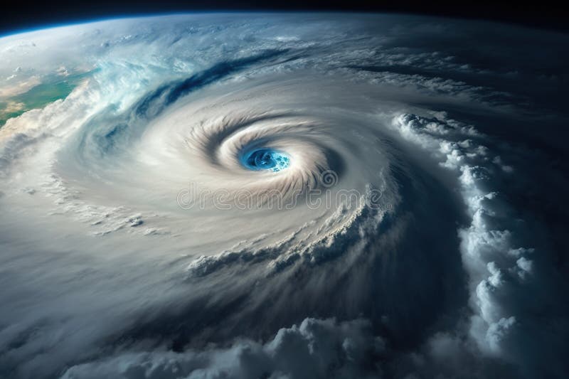 Tropical Cyclone Formation in Troposphere. Generative AI Stock ...