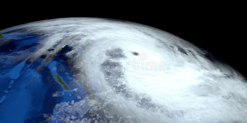 Tropical Cyclone Harold Hurricane 3D Illustration Stock Illustration ...