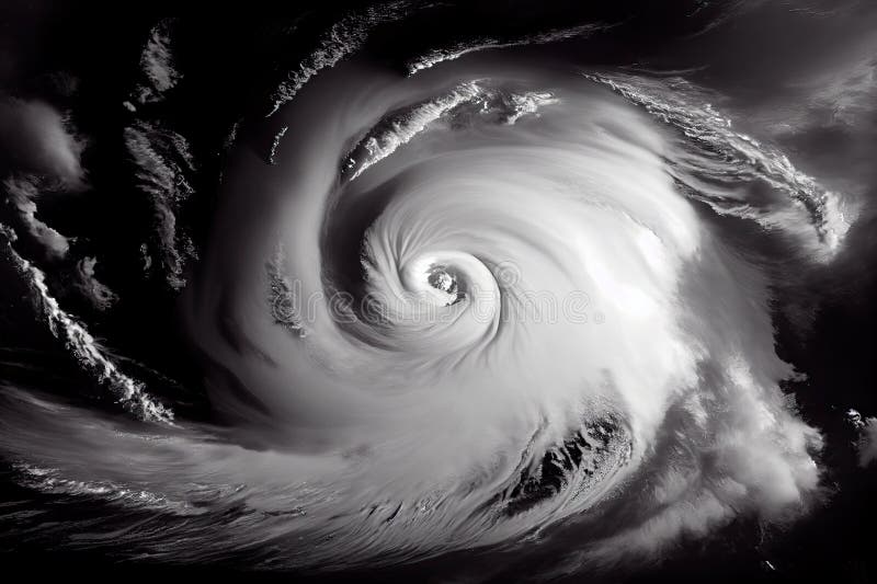 Tropical Cyclone in the Process of Intensifying, with Its Clouds ...