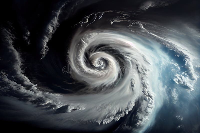 Tropical Cyclone in the Process of Intensifying, with Its Clouds ...