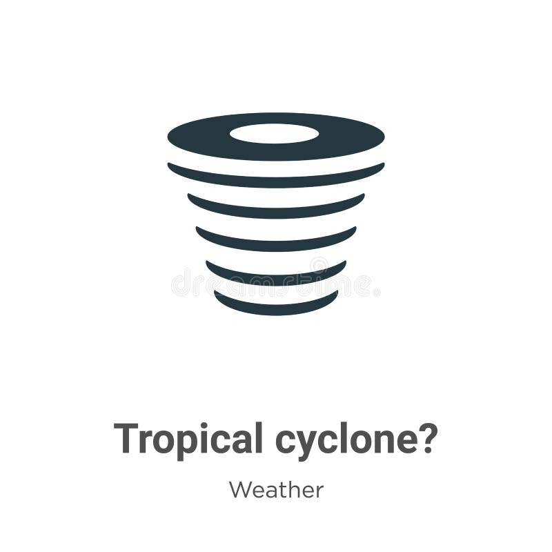 Tropical Cyclone? Vector Icon on White Background. Flat Vector Tropical ...