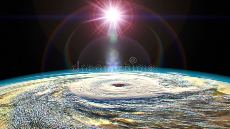 Tropical Cyclone, View from Space, 3D Animation Stock Video - Video of ...