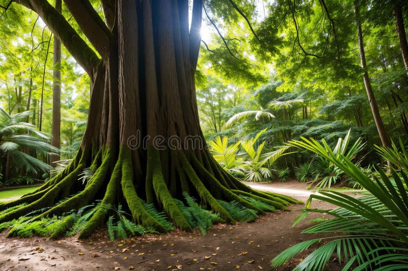 Tropical Deciduous Tree with Alpha Channel.AI Generated Stock ...