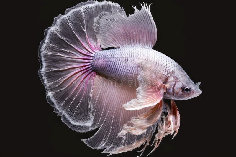 Tropical Expensive Betta Fish with Silver Pink Scales Stock ...