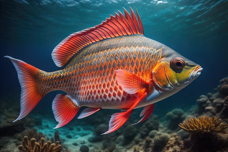 Tropical Fish on a Coral Reef in the Red Sea. Generative Ai Stock ...