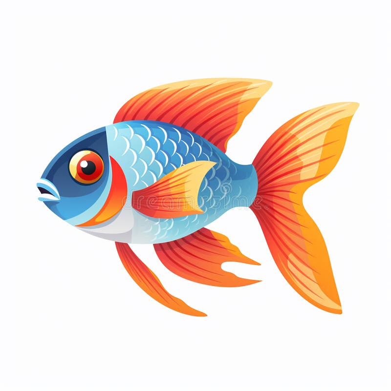 Tropical Fish Drawing Vibrant Marine Artistry Stock Image - Image of ...