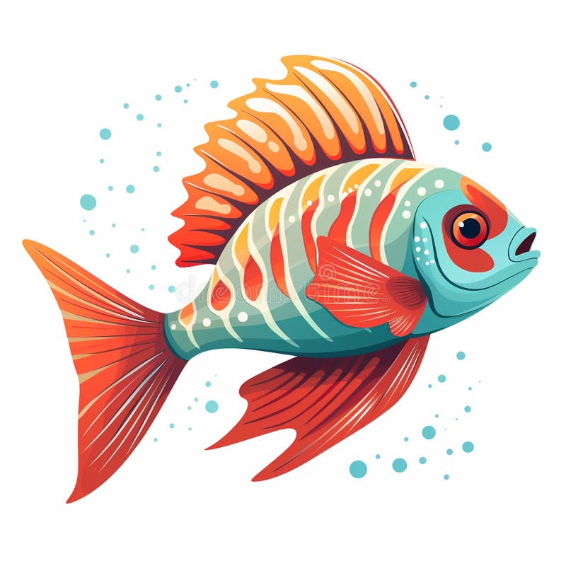 Tropical Fish Drawing Vibrant Marine Artistry Stock Illustration ...