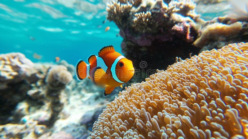 Tropical Fish Live in a Picturesque Reef Stock Image - Image of coral ...