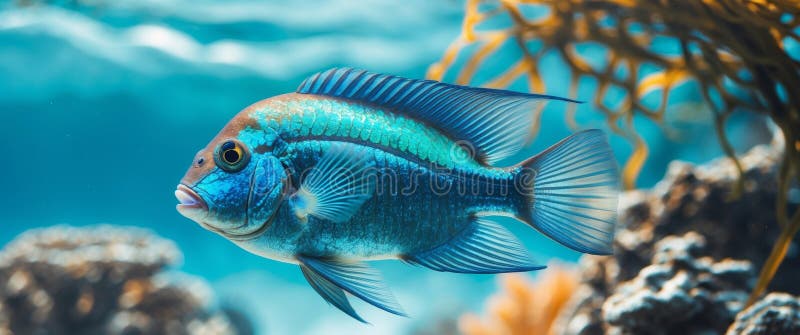 Tropical Fish Live in a Picturesque Reef. Stock Image - Image of tropic ...