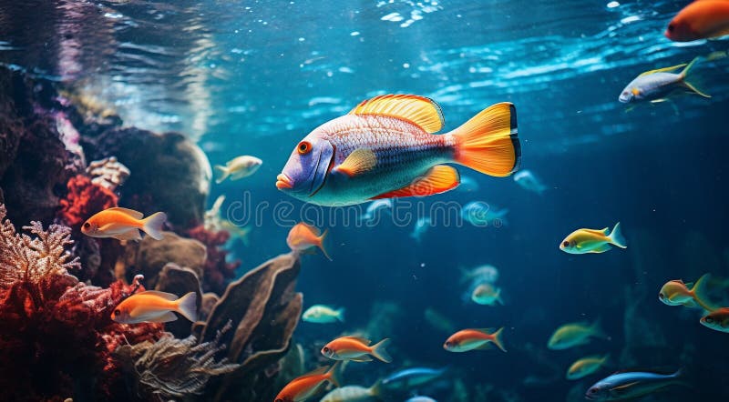 Tropical Fish in the Ocean, Fish in the Sea, Underwater Life Stock ...