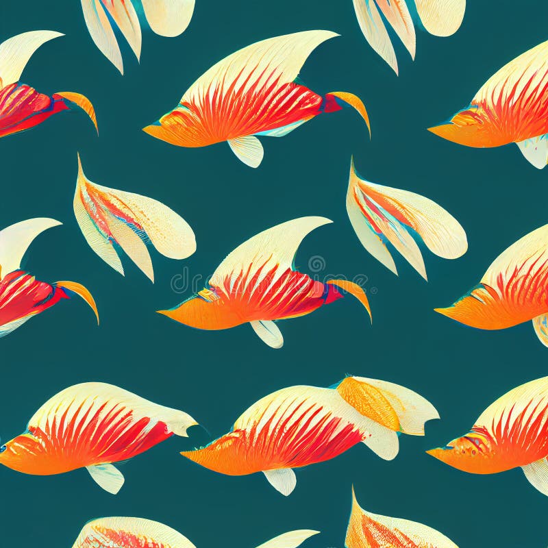 Tropical Fish Pattern #2 stock illustration. Illustration of abstract ...