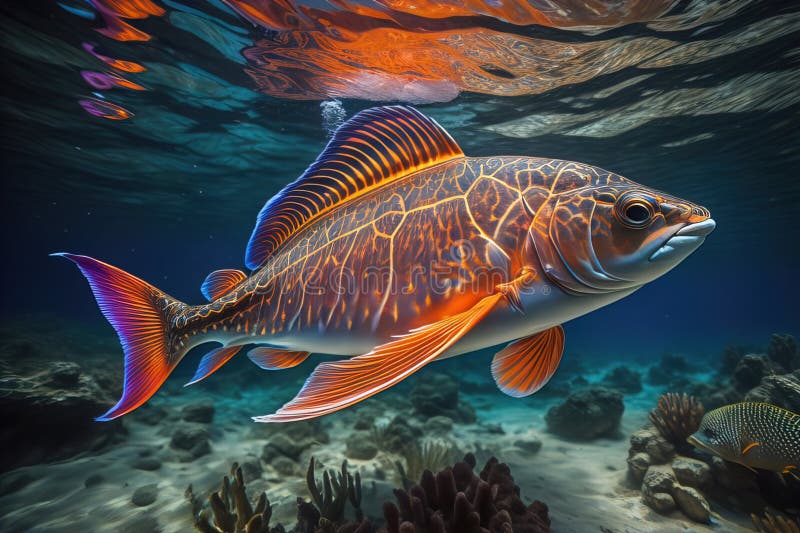 Tropical Fish in the Red Sea. Ai Generative Stock Illustration ...