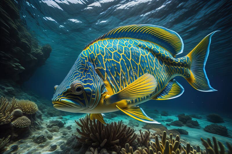 Tropical Fish in the Red Sea. Ai Generative Stock Illustration ...
