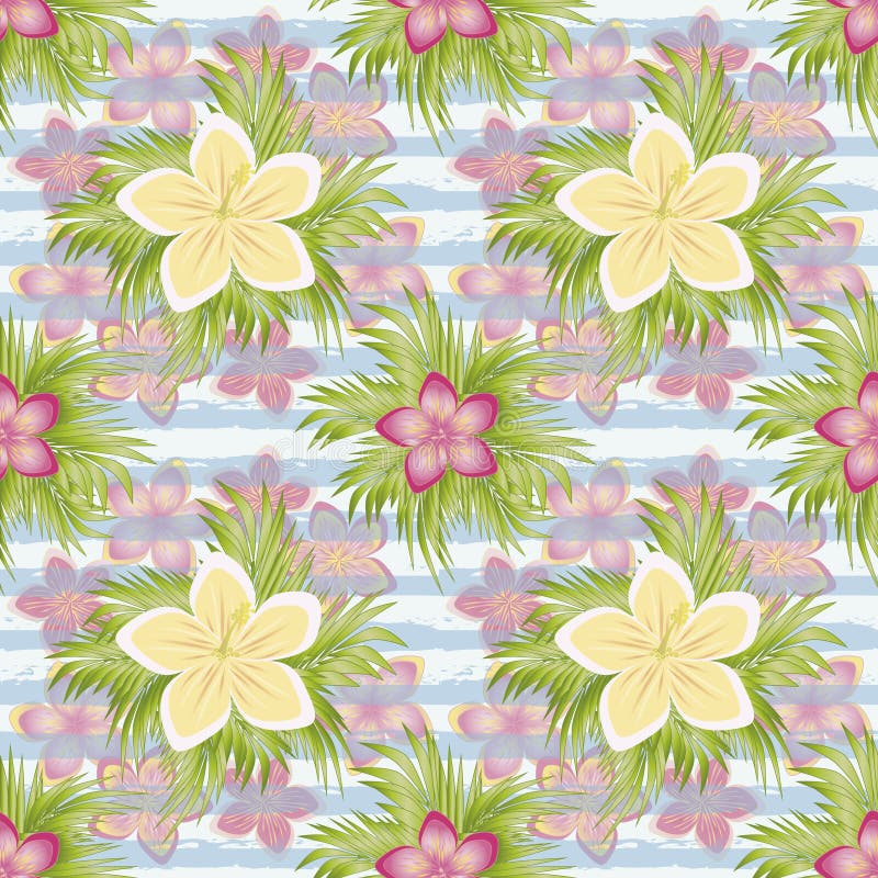Tropical Floral Seamless Pattern, Vector Stock Vector - Illustration of ...