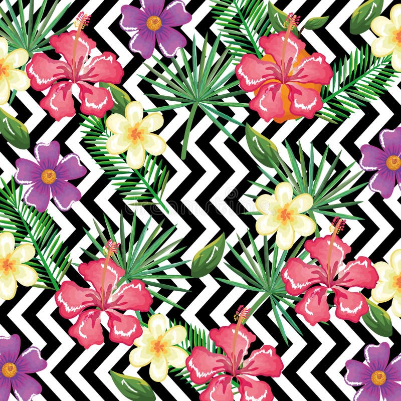 Tropical Flower with Abstract Background Desktop Computer Isolated Icon ...