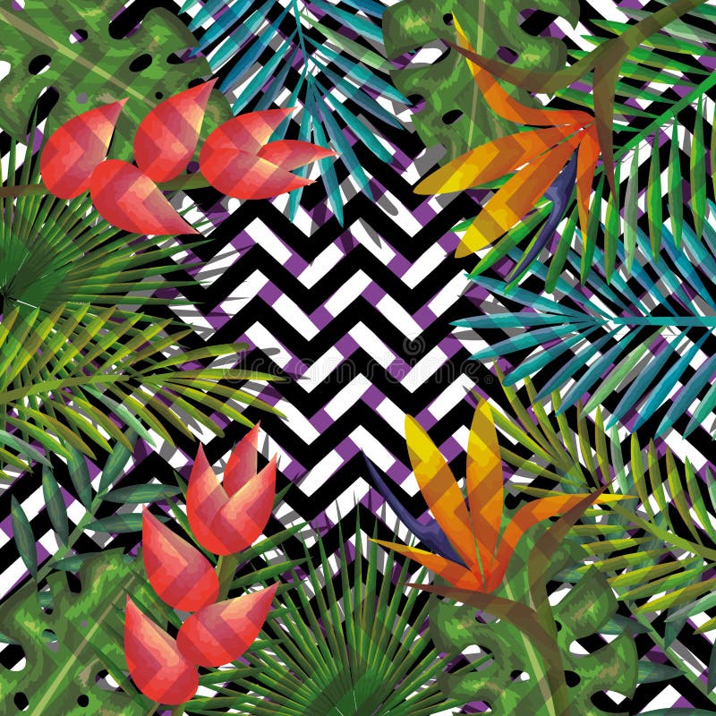 Tropical Flower with Abstract Background Desktop Computer Isolated Icon ...