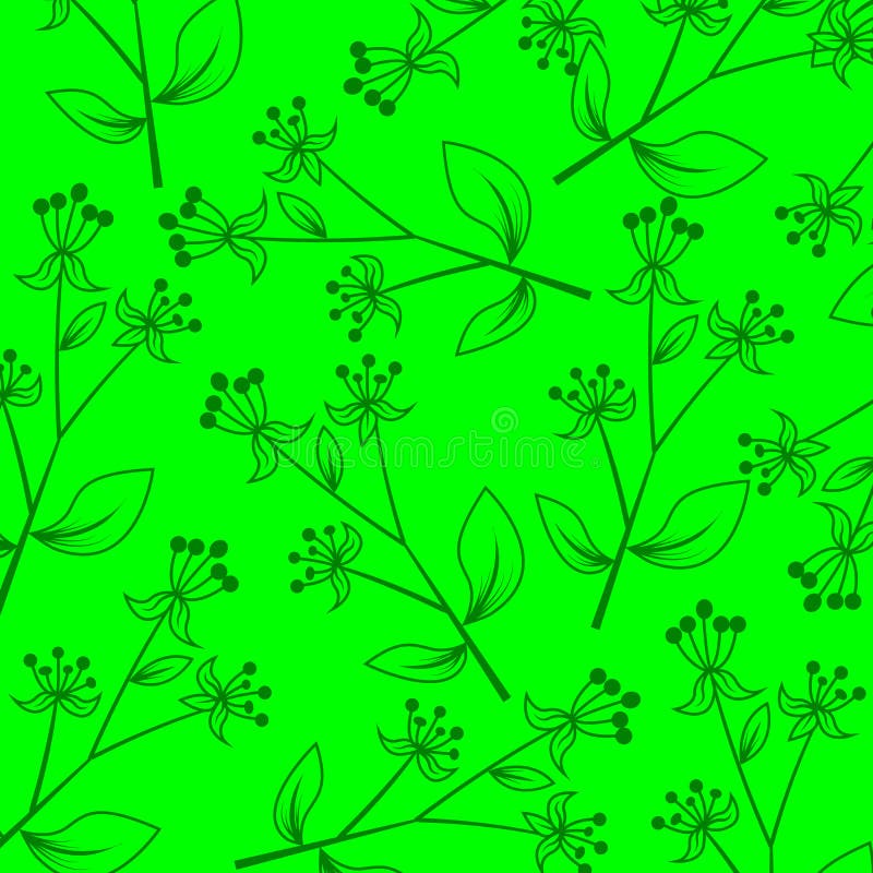 Tropical Flower Pattern on Green Background Vector Eps 10 Stock Vector ...