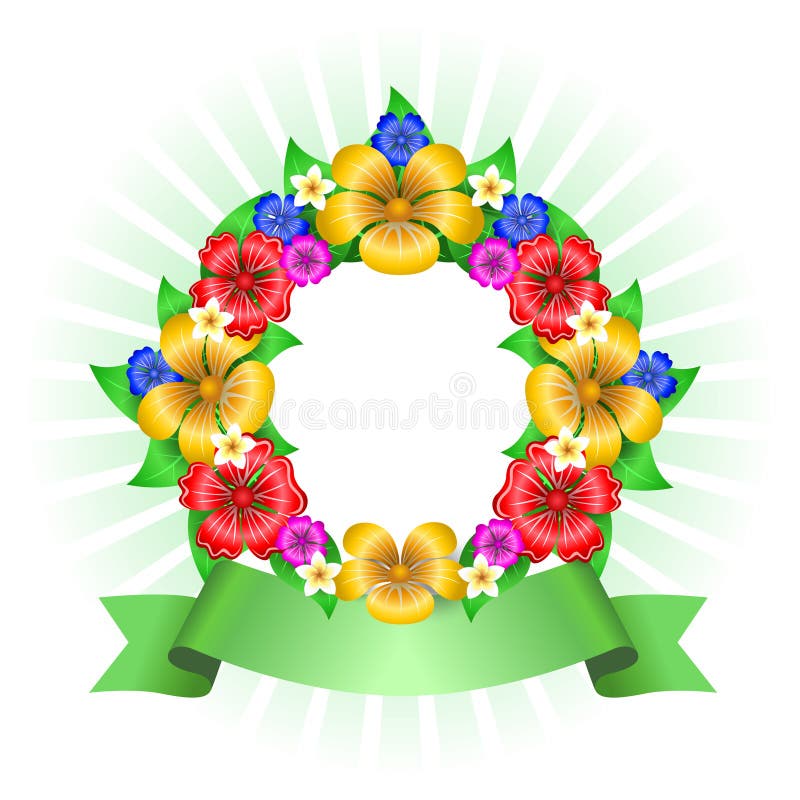 Hawaiian Wreaths Stock Illustrations – 20 Hawaiian Wreaths Stock ...
