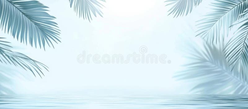 Tropical Foliage Frame with Calm Water and Serenity Concept Theme Stock ...