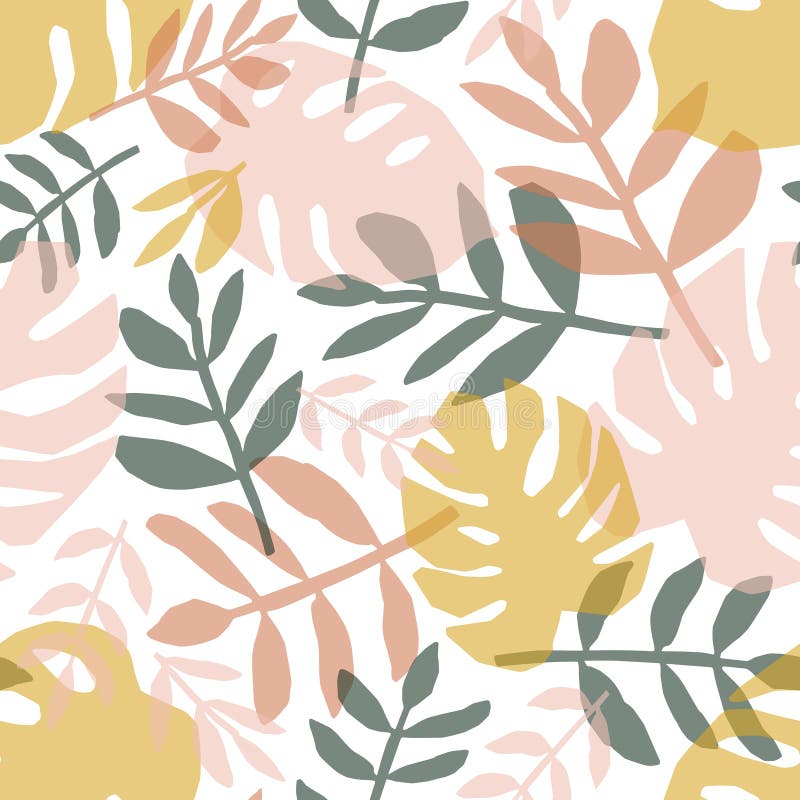 Multicolor Leaves Vector Seamless Pattern Stock Vector - Illustration ...