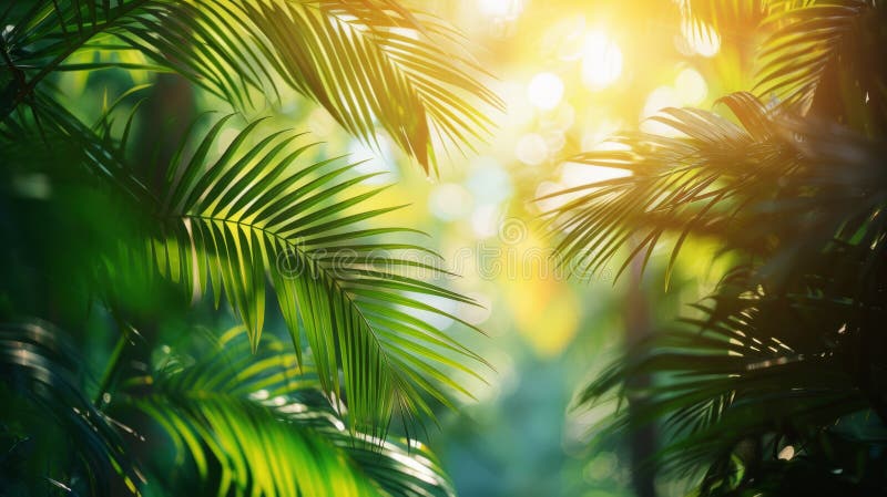 Tropical Forest Sunlight, Sunlight Streaming through Lush Tropical ...