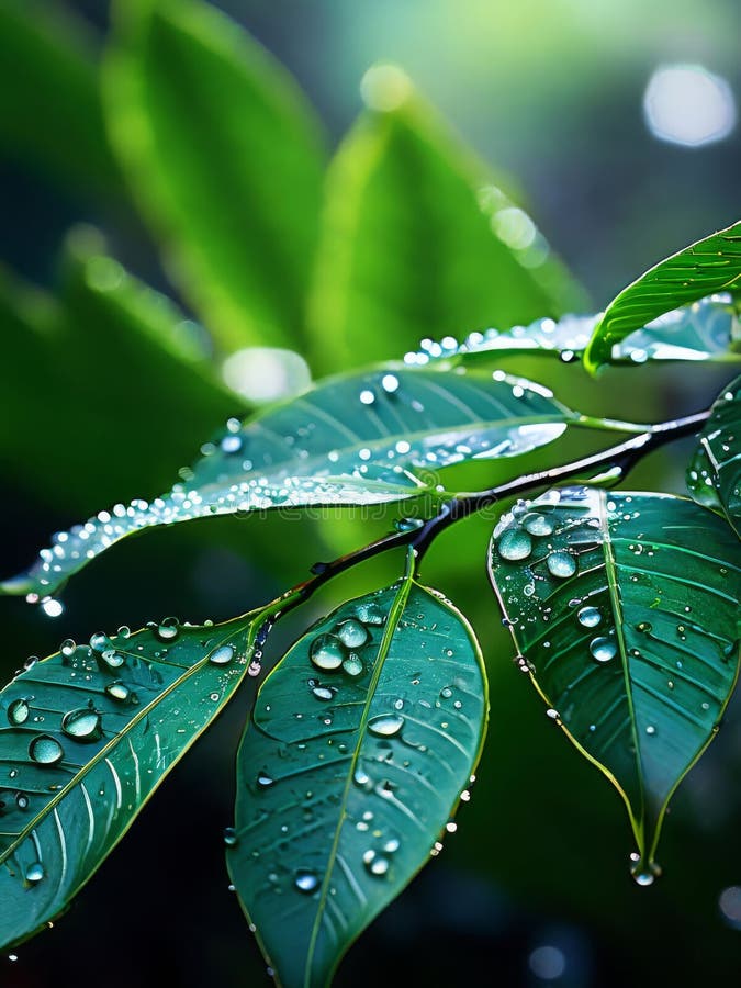 Tropical Forest Tree Leaves Texture Stock Illustration - Illustration ...