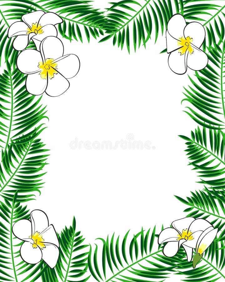 Tropical Frame. Aloha Style Stock Vector - Illustration of frame ...