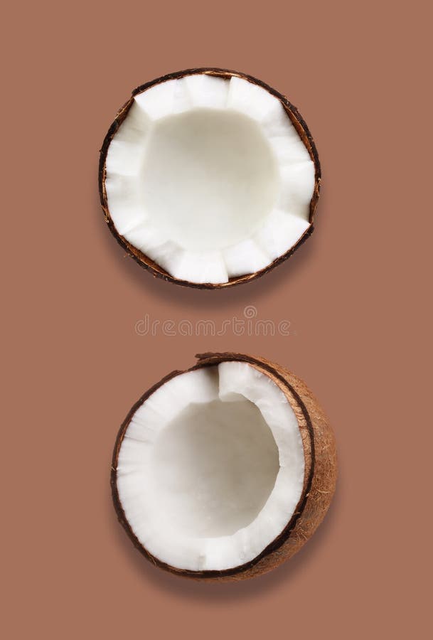 Half of coconut isolated stock photo. Image of fresh - 47576536