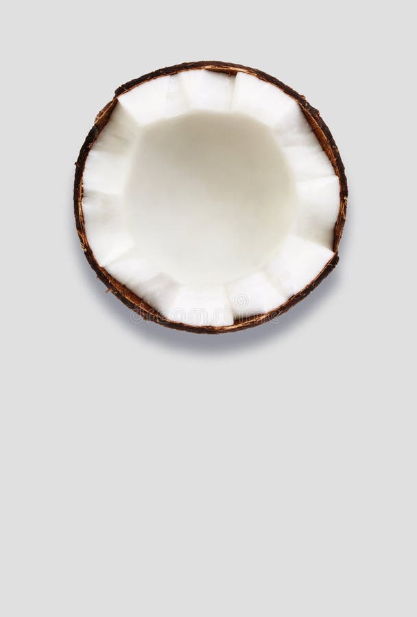 Half of coconut isolated stock image. Image of healthy - 152038683