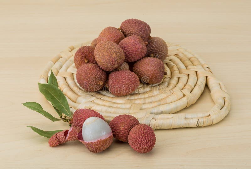 Tropical fruit - lychee stock photo. Image of leche, leaf - 50133460