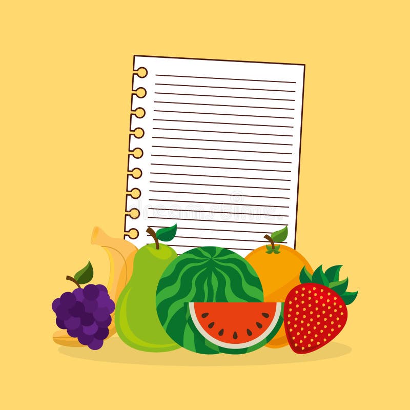 Tropical fruits fresh menu stock vector. Illustration of card - 85374283