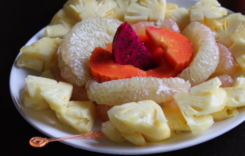 Tropical Fruit of Spherical Shape, Singapore Stock Photo - Image of ...