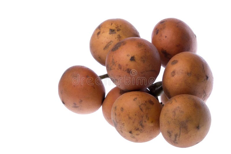 Tropical Fruits Tampoi Isolated Stock Photo - Image of nature, fruits ...
