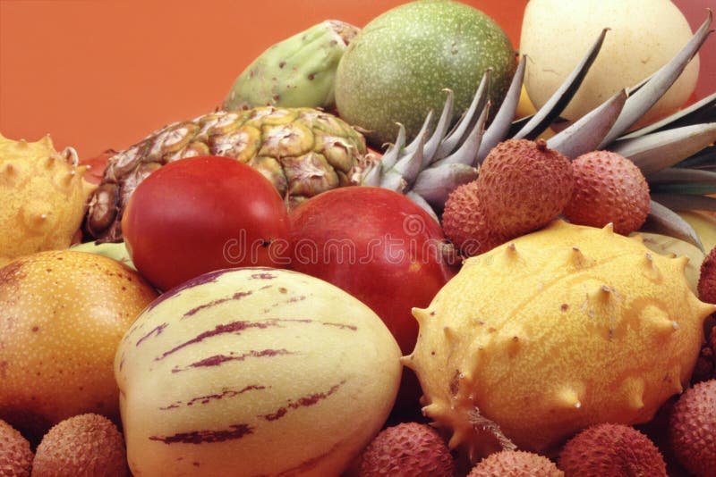 Tropical Fruits and Vegetables Stock Image - Image of ananas, eating ...