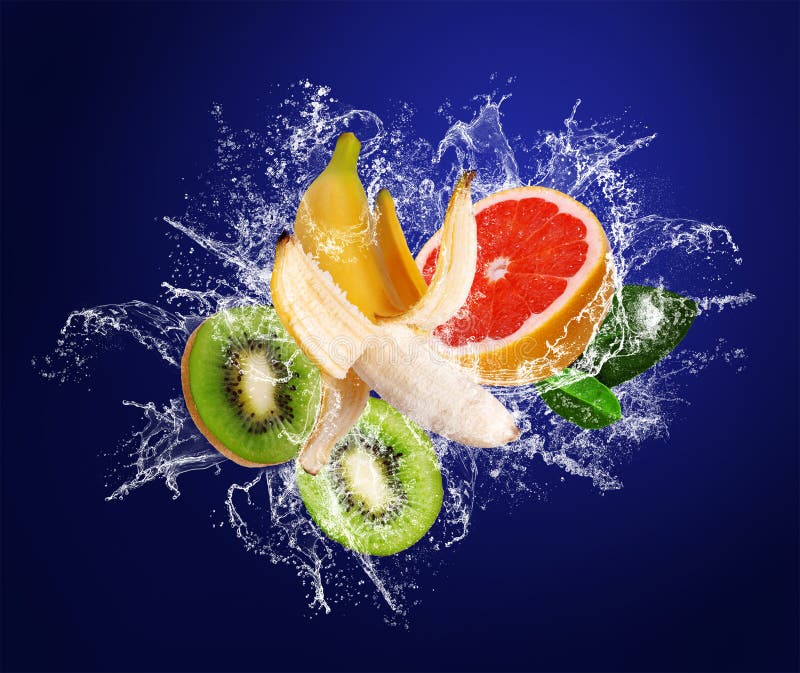 Big Drop Falling On Puddle Leaving A Radial Circles On Surface With ...