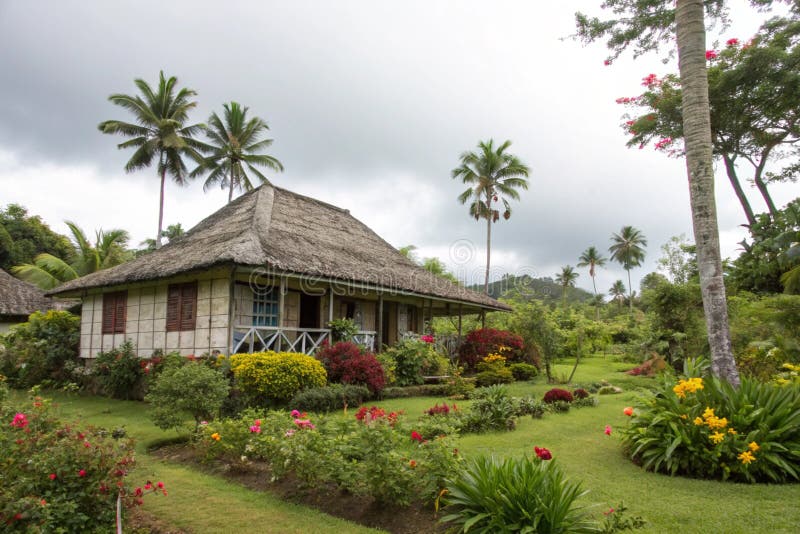 Tropical Garden in Taveuni, Fiji Stock Illustration - Illustration of ...