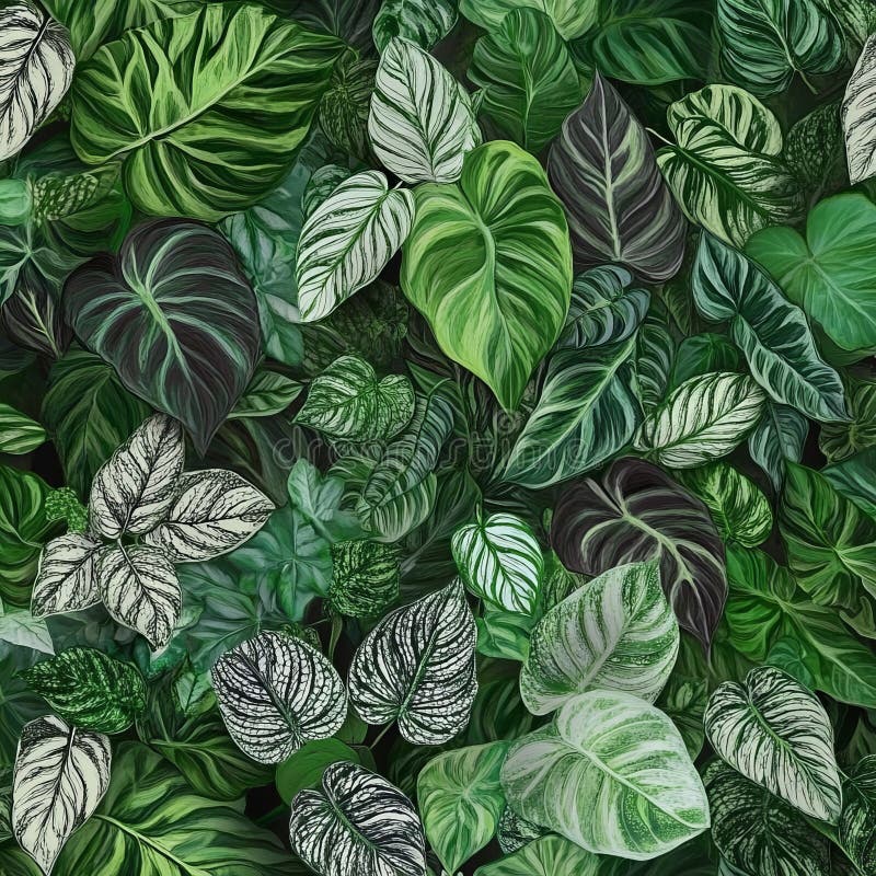 Tropical Green Leaf Texture. Large, Vibrant Green Tropical Leaf ...