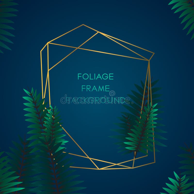 Tropical Greenery Foliage Frame Background. Frame Background with ...