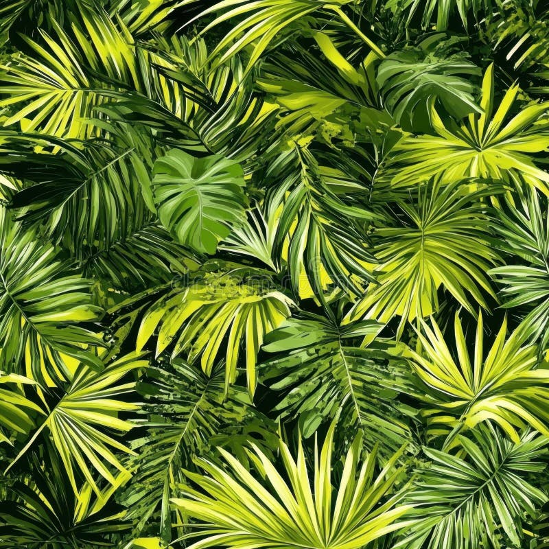 Tropical Greenery: Lush Leaves and Variegated Foliage Textures Stock ...